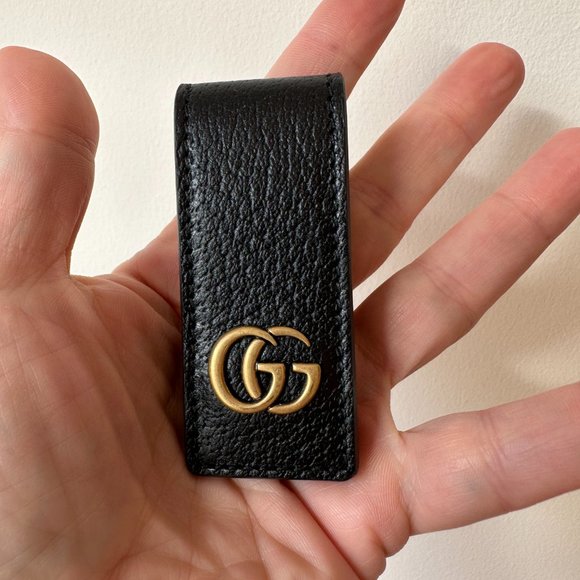 Gucci | Accessories | Gucci Gg Marmont Black Leather Money Clip | Poshmark